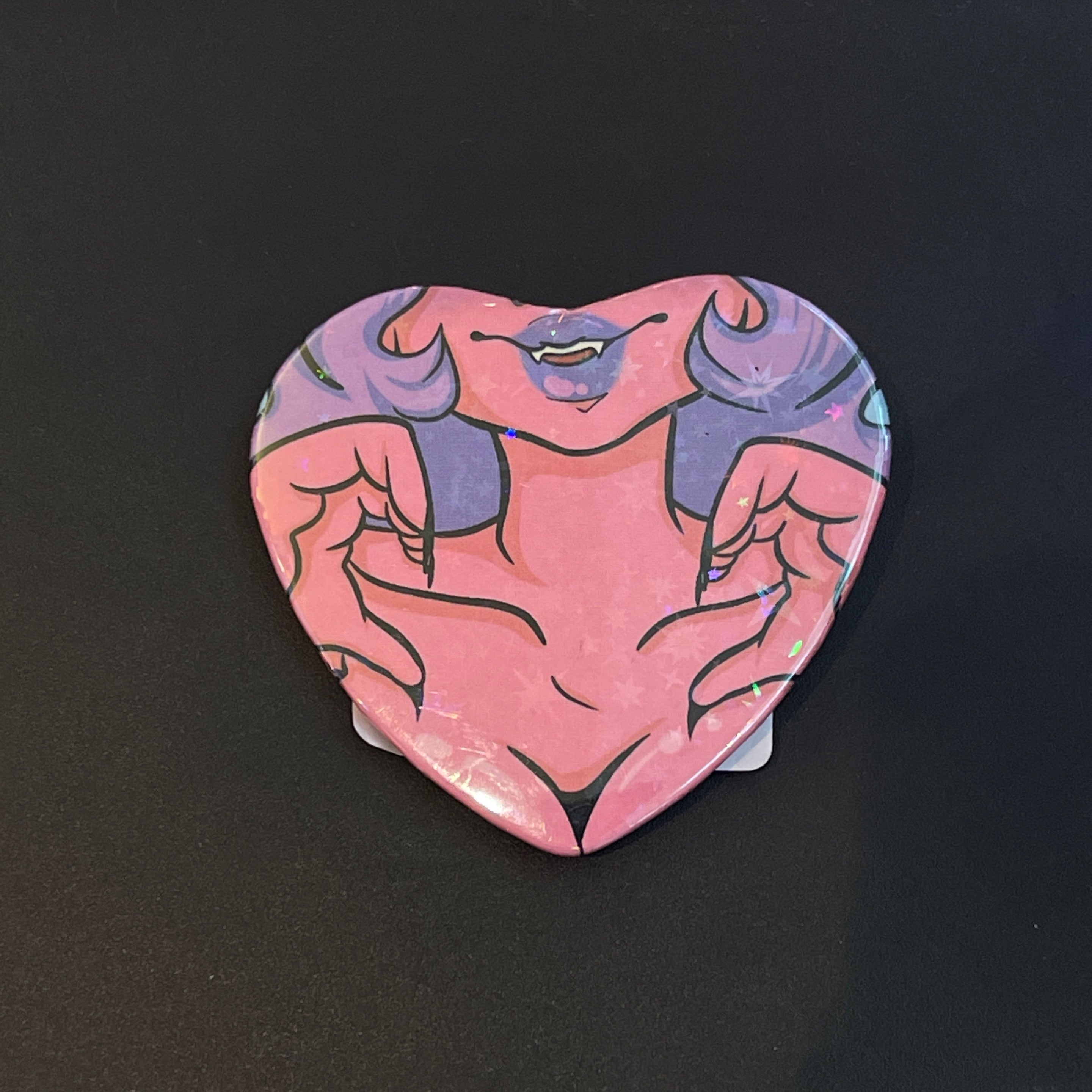Succubus Heart Button – Beetlebug Art Collective