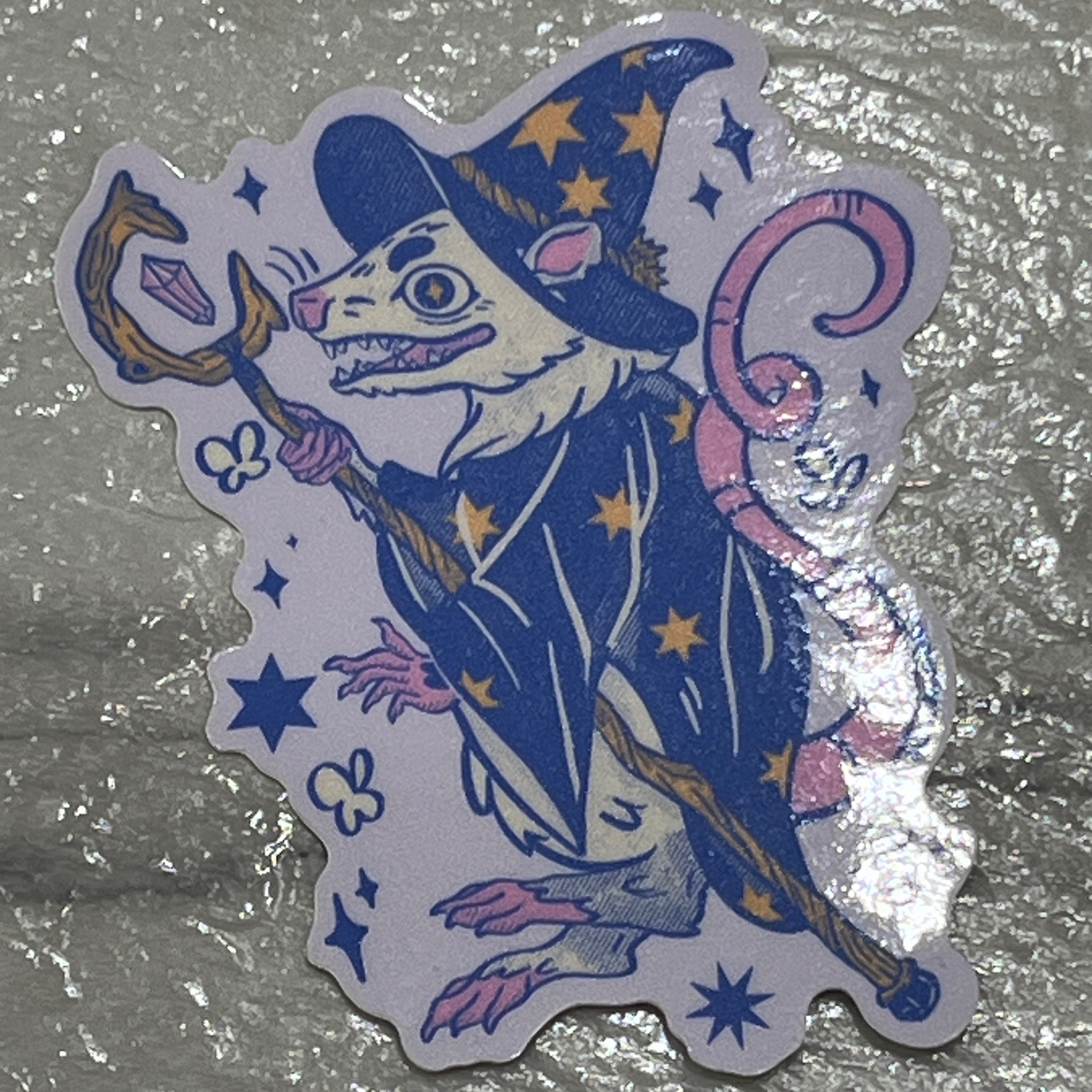 Wizard Possum Sticker – Beetlebug Art Collective